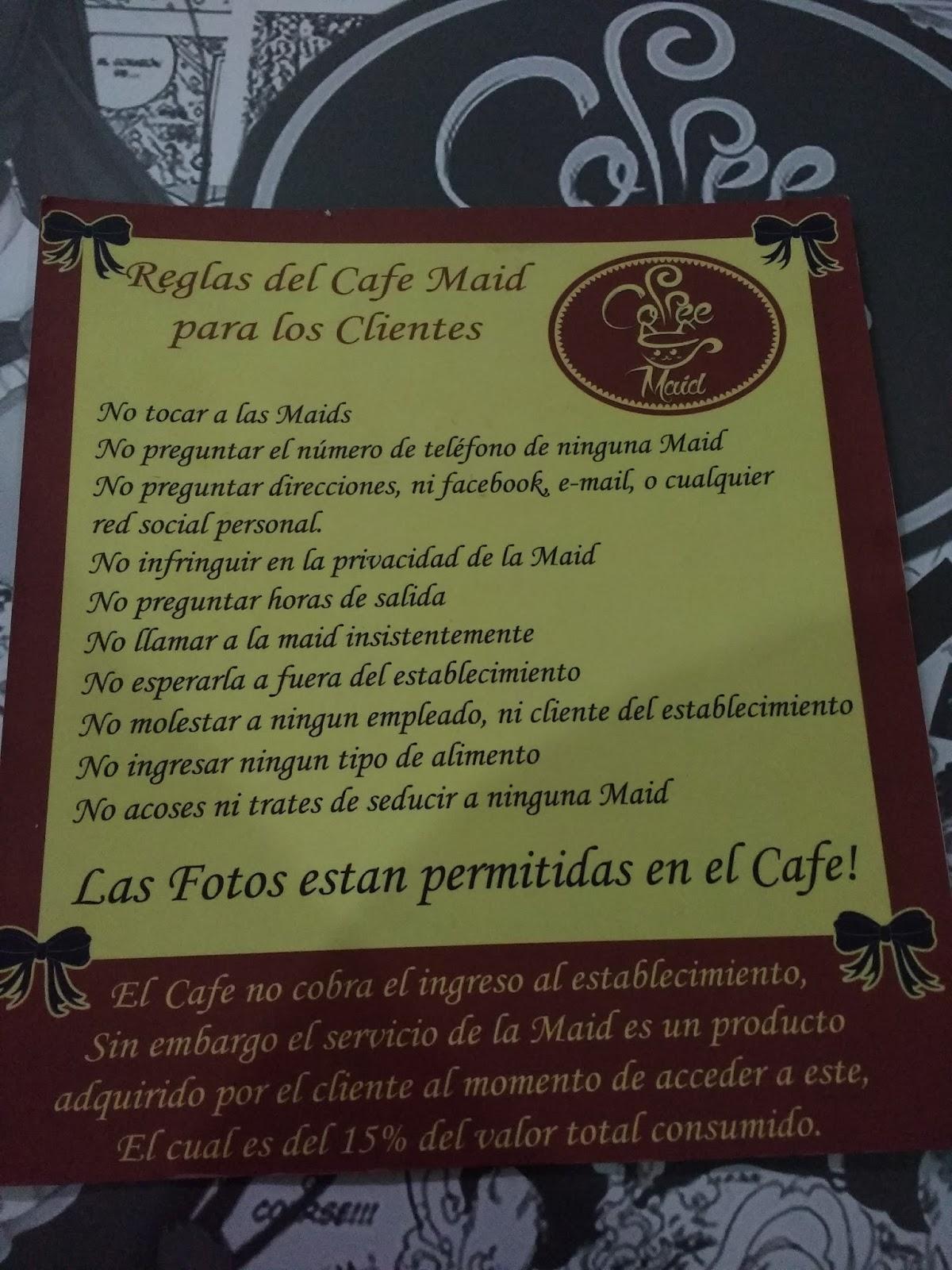 Carta de Haiku Cafe Maid, Medellín, Calle 49b# 64b-12