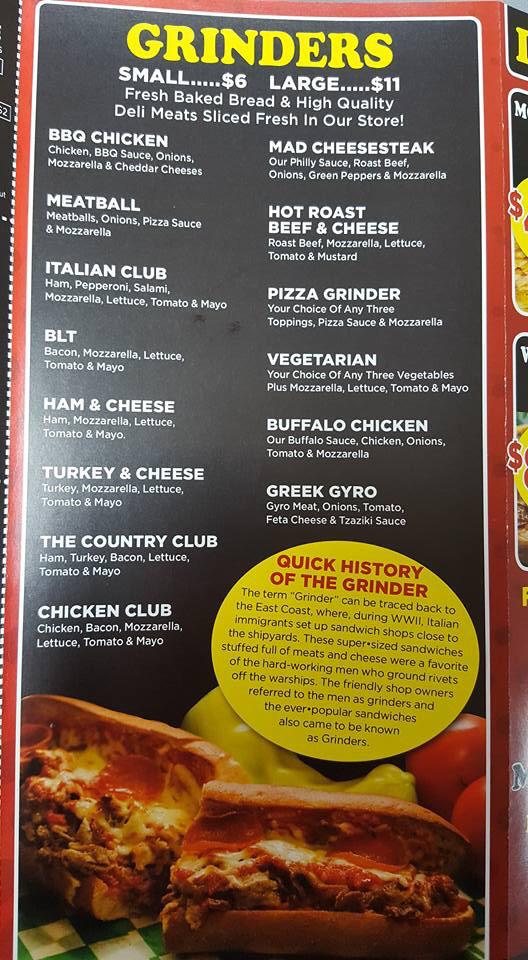 Menu at Mad Mushroom pizzeria, Richmond, 626 University Shopping Plaza