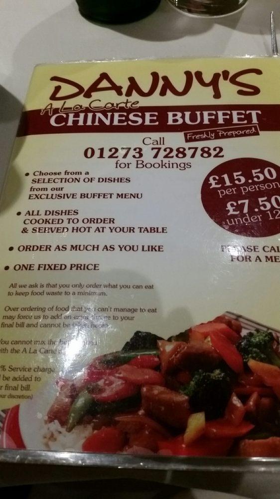 Menu at Danny's Restaurant, Hove