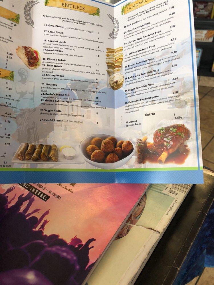 Menu at Athena Gyro restaurant, Palm Desert