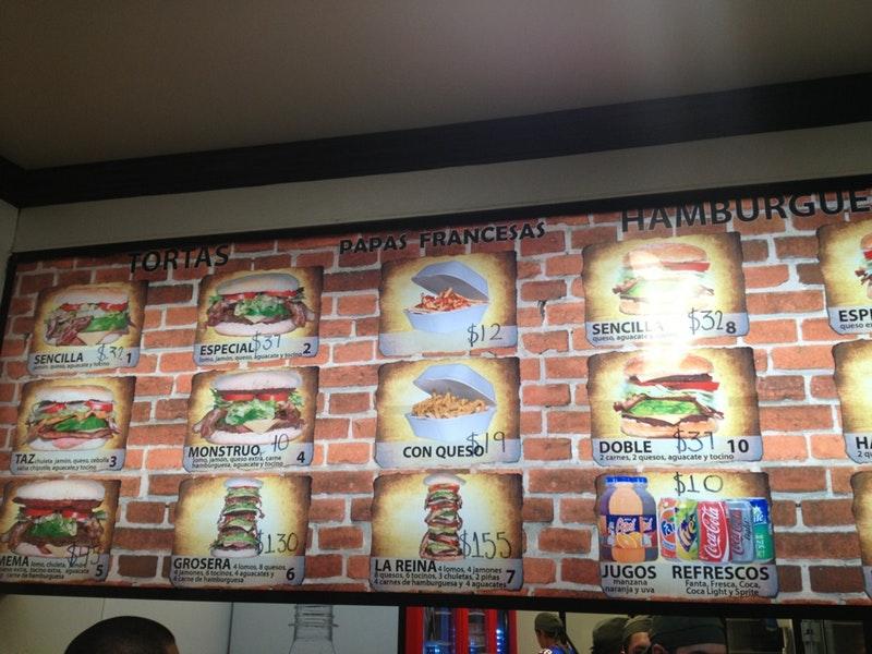 Menu at Tortas El Cubano restaurant, Chihuahua, C. 14 de Julio 2801-2803