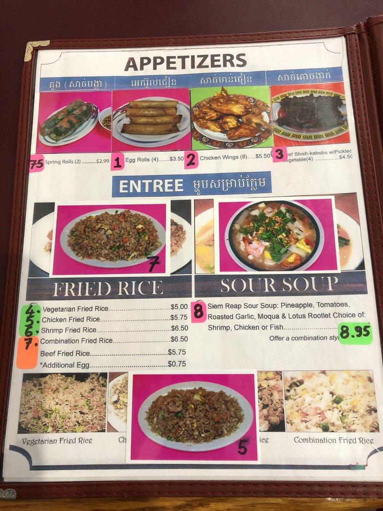 Menu at Kolap Restaurant, Saint Paul