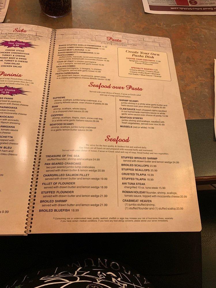 Menu at Prestige Diner, Vineland