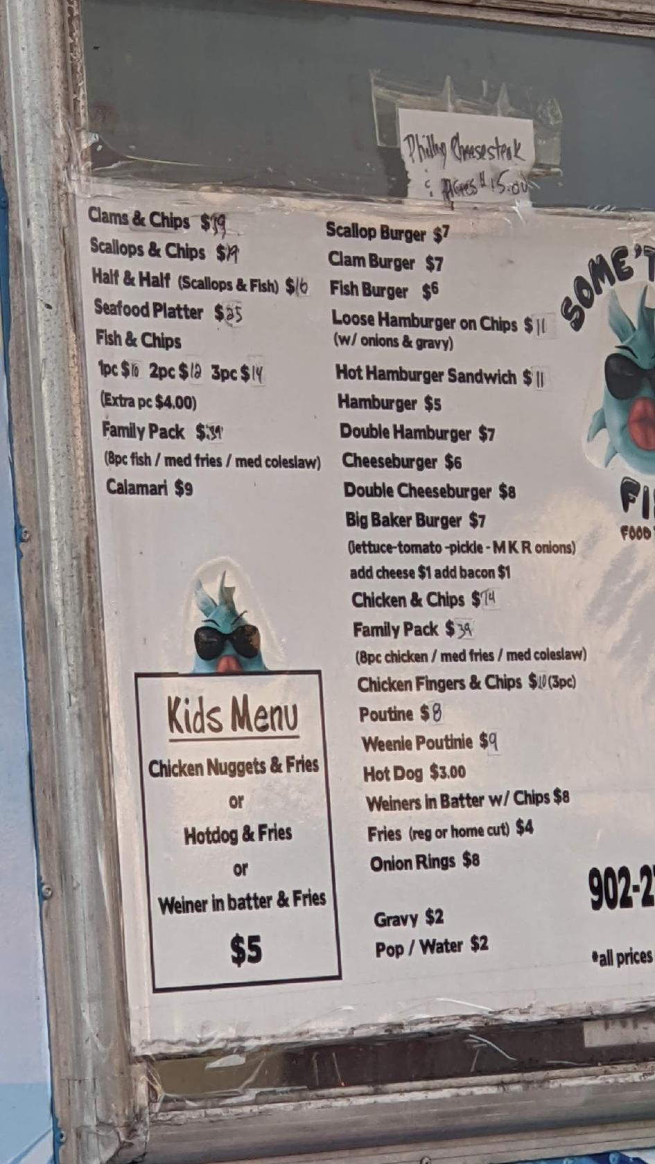 Menu at SOMETHING FISHY restaurant, Windsor