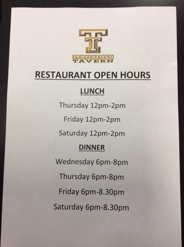 Carta del restaurante Tenterfield Tavern & Motor Inn, Tenterfield