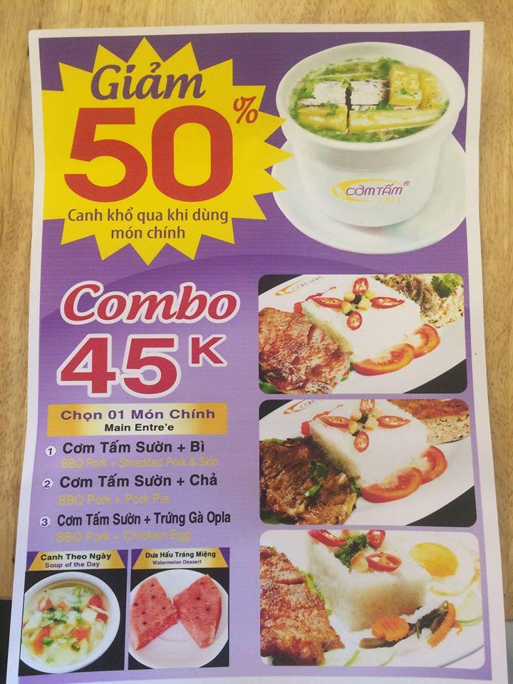 Menu at Cơm Tấm Cali RomeA, Ho Chi Minh City