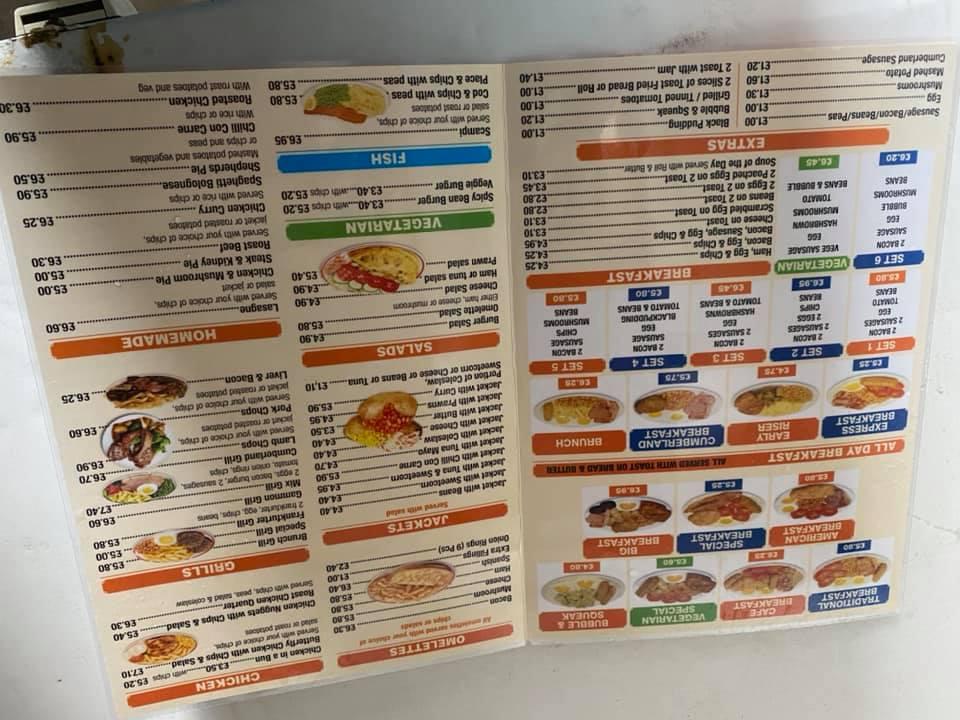 Menu at Halstead Café cafe, Halstead
