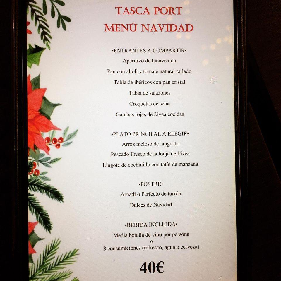 Menu at Tasca Port pub & bar, Xàbia
