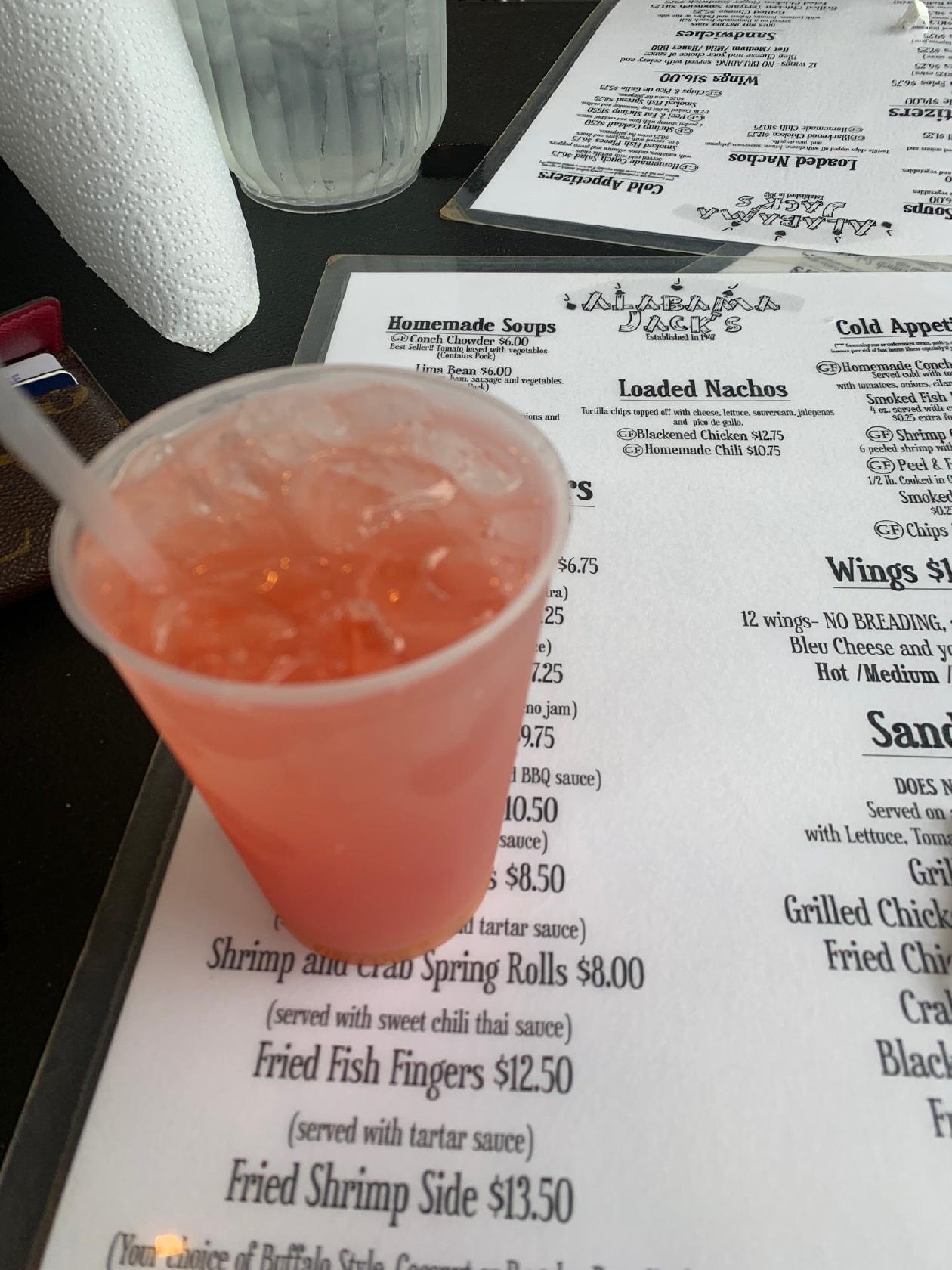 Menu at Alabama Jacks pub & bar, North Key Largo