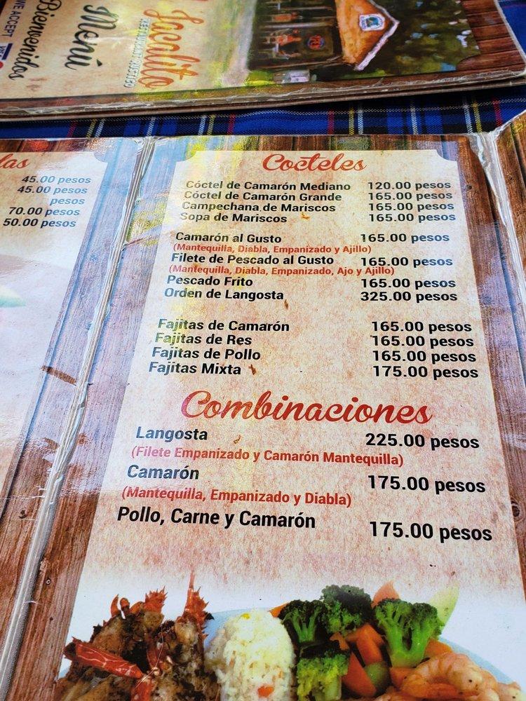 Menu at El Jacalito pub & bar, Mismaloya