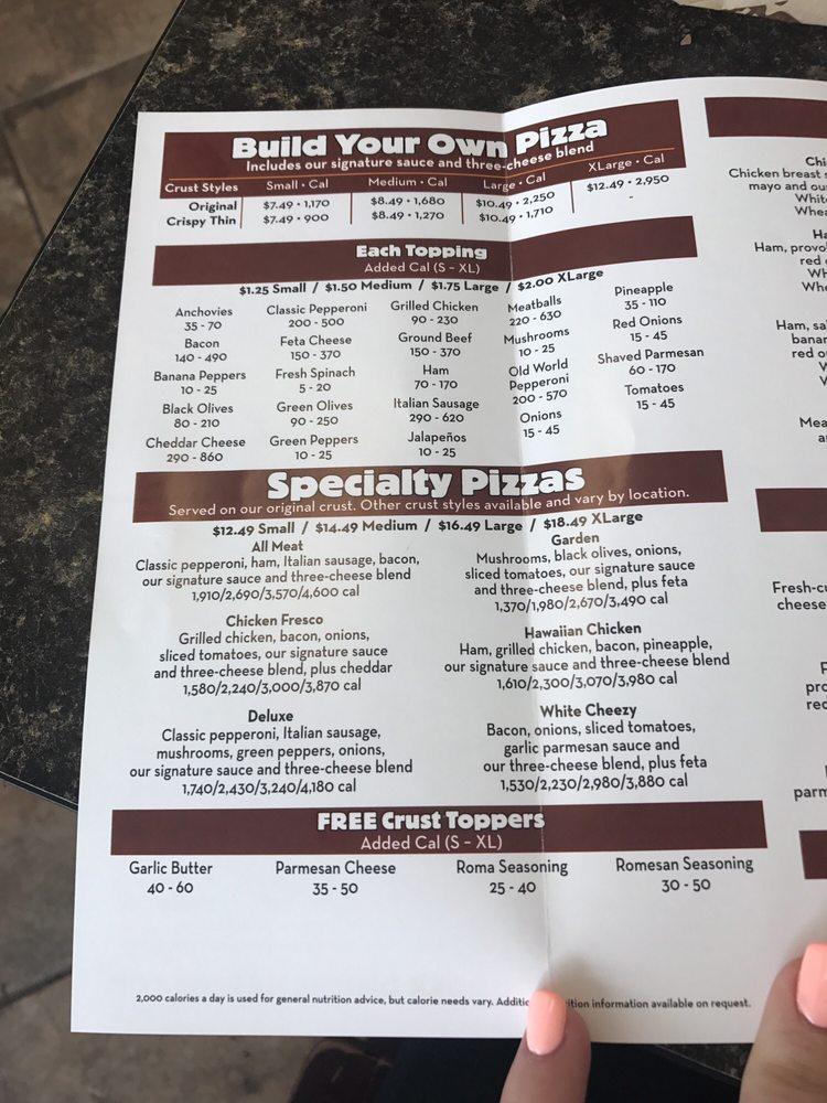 Menu at Marco's Pizza pizzeria, Myrtle Beach, 201 Fresh Dr