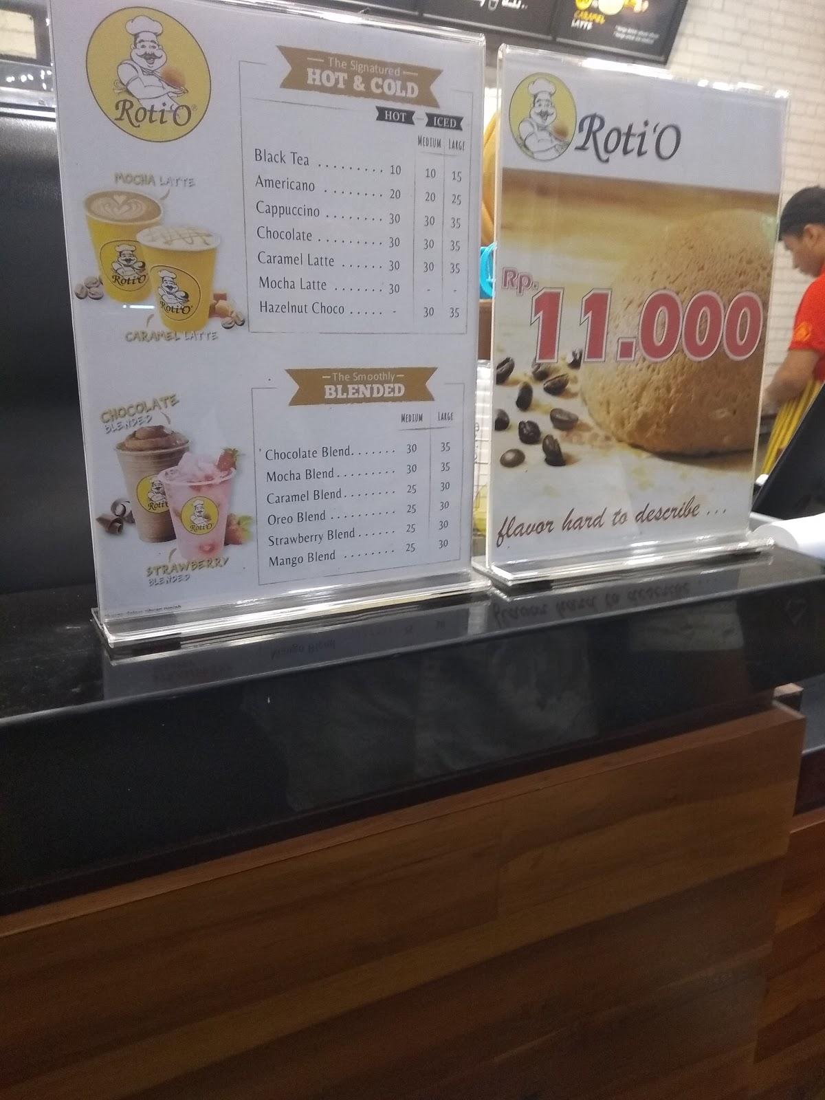 Carta del café Rotio Stasiun Tabing Padang, Padang