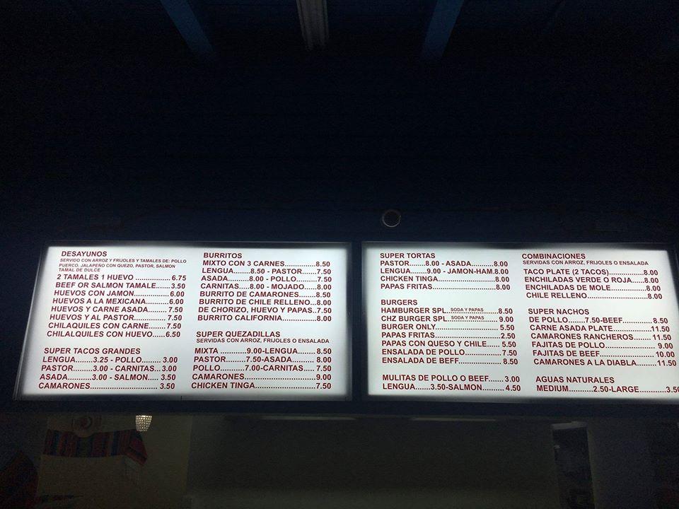 Menu at The Tamale Man restaurant, Torrance