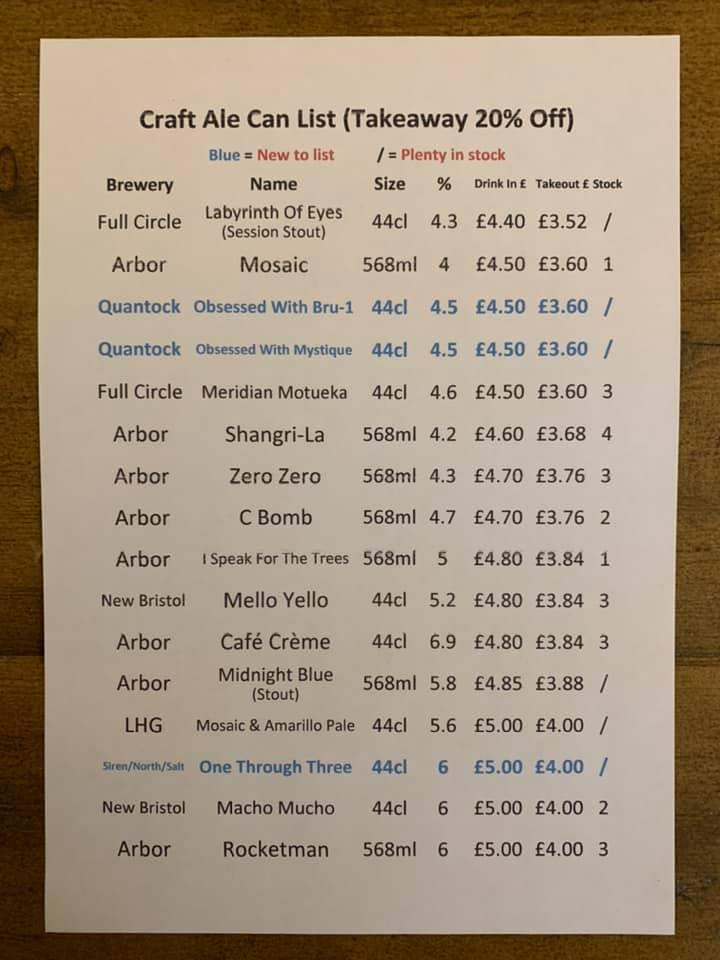 Menu at Crossways Inn and Bed & Breakfast pub & bar, West Huntspill