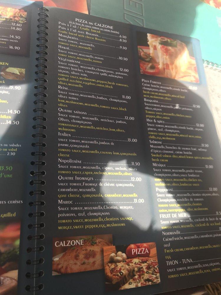 Menu at Café Foresta Paris, Paris