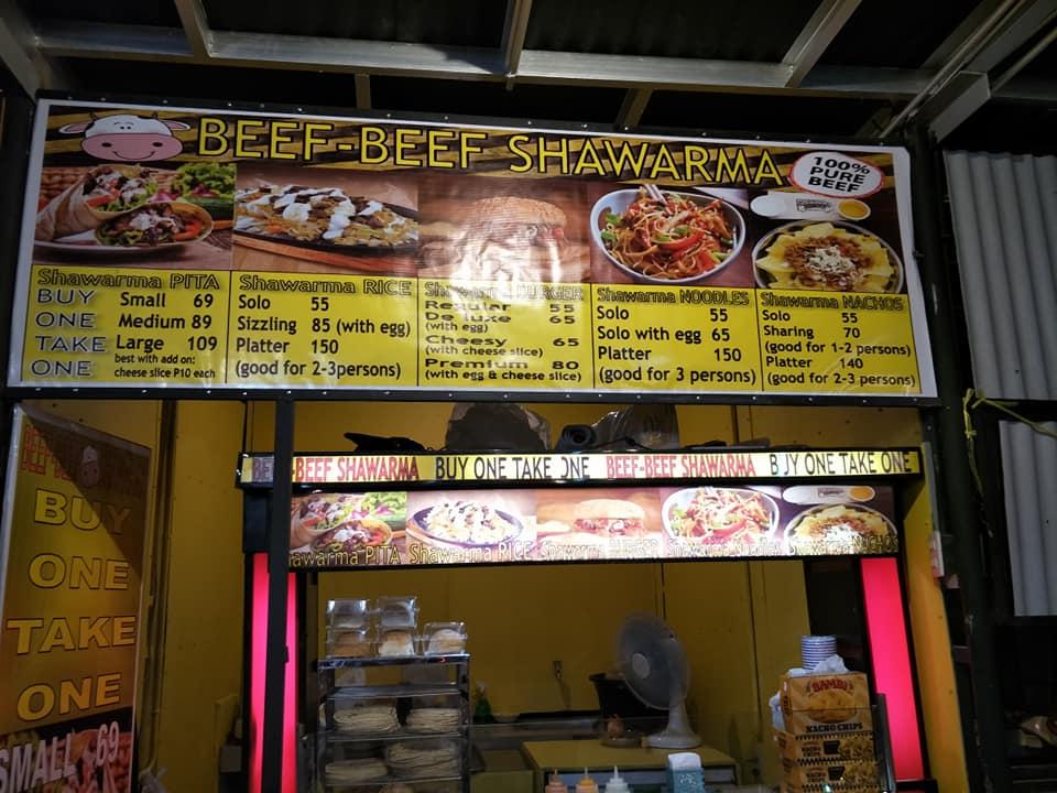 Menu at Beef Beef Shawarma Buy One Take One restaurant, Santa Cruz
