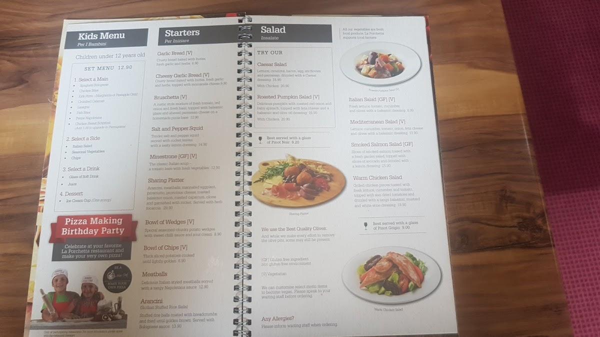 Menu at La Porchetta Restaurant Frankston, Frankston