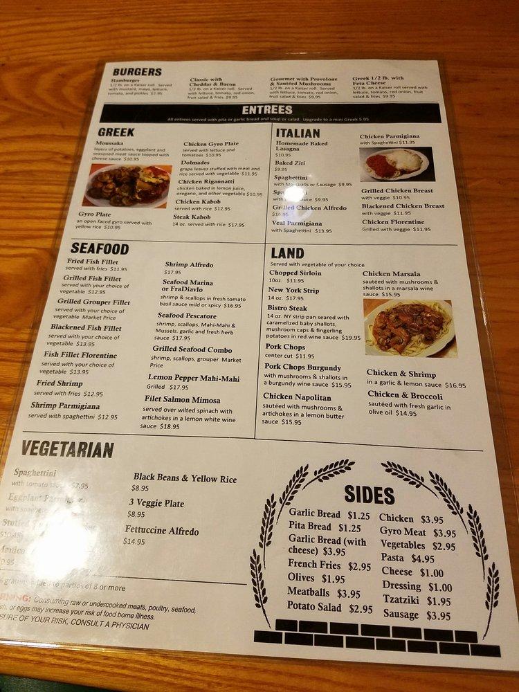 Menu at Stefano Greek Italian Restaurant, Temple Terrace, N 56th St