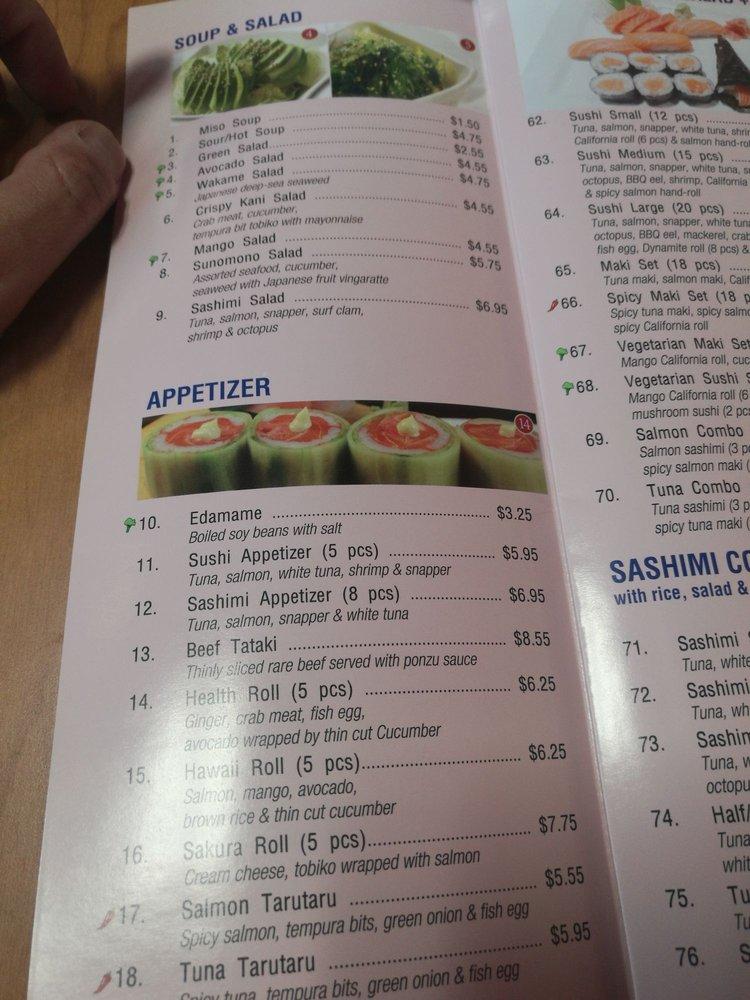 Menu at Oishi Sushi restaurant, Markham, 10 Royal Orchard Blvd Unit 9