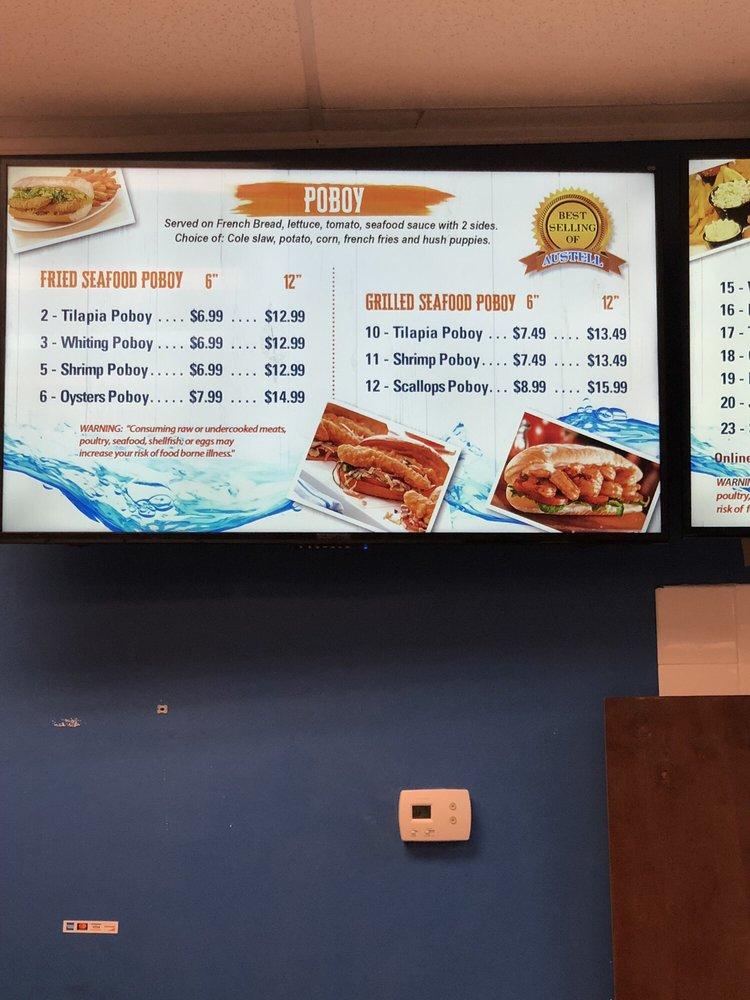 Menu at Austell Seafood Market restaurant, Marietta