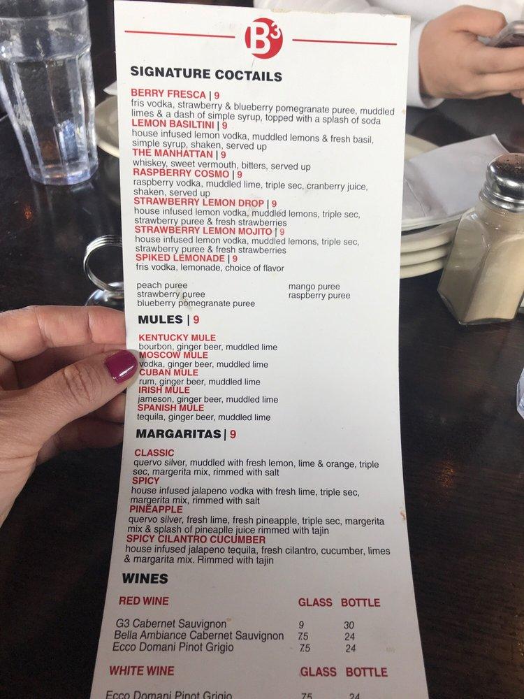 Menu at B3 Breakfast & Burger Bar, Lynnwood