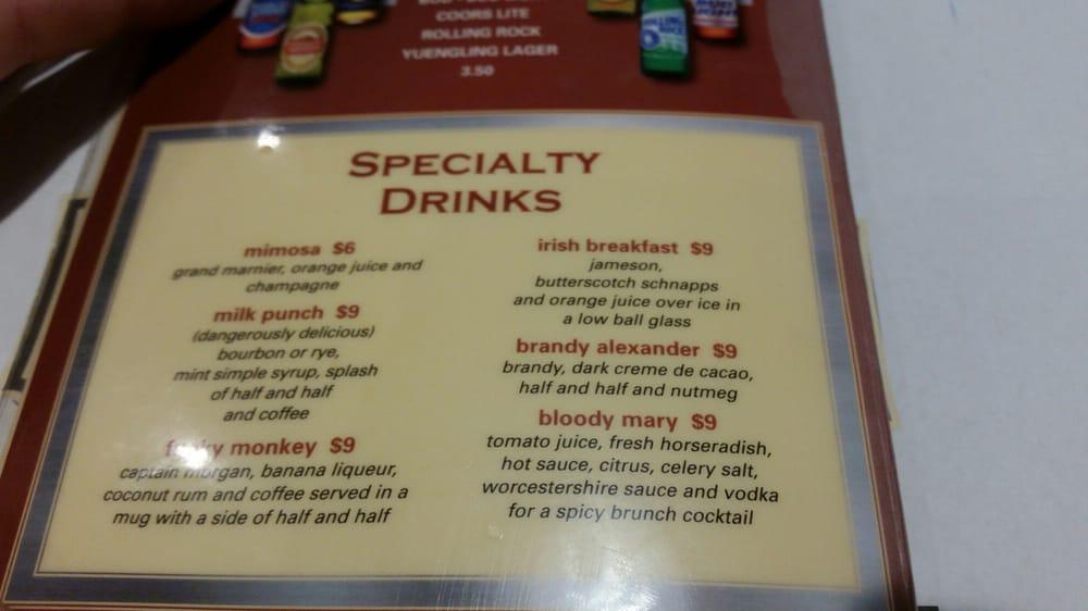Menu at Central Diner & Grille restaurant, Pittsburgh