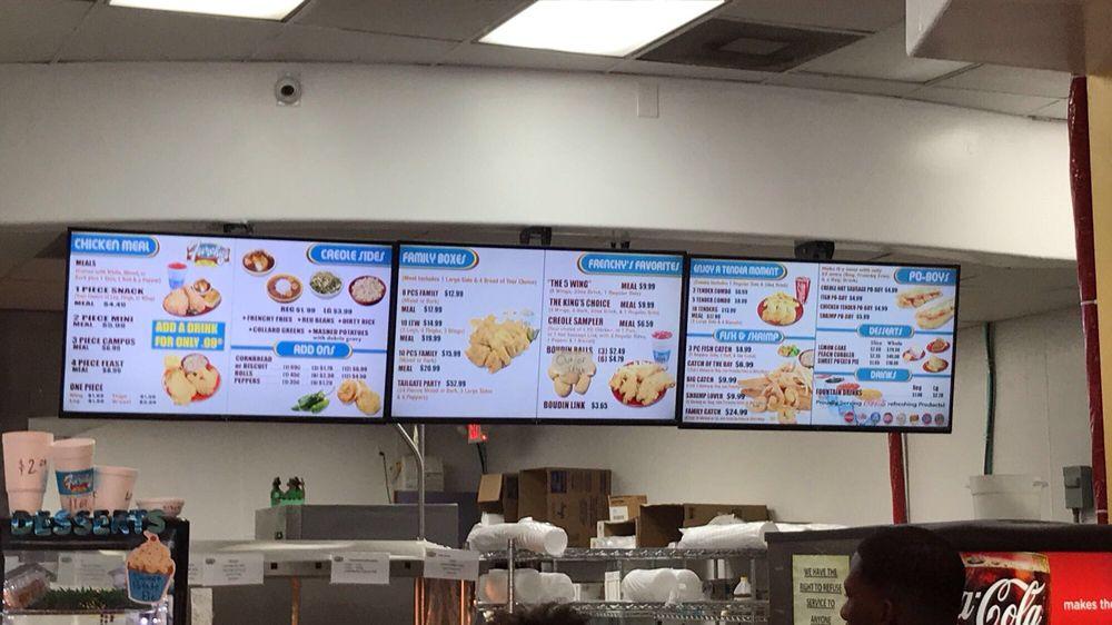 Menu at Frenchy's restaurant, Houston, Richmond Ave.