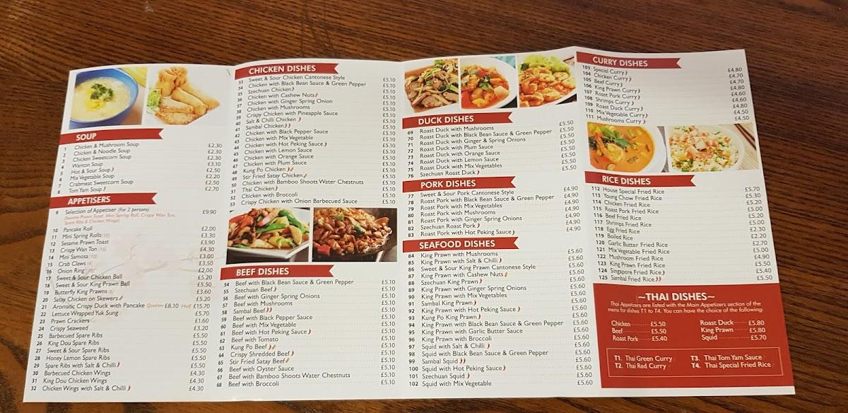 Menu at Hadley Kitchen Chinese Take away fast food, Telford