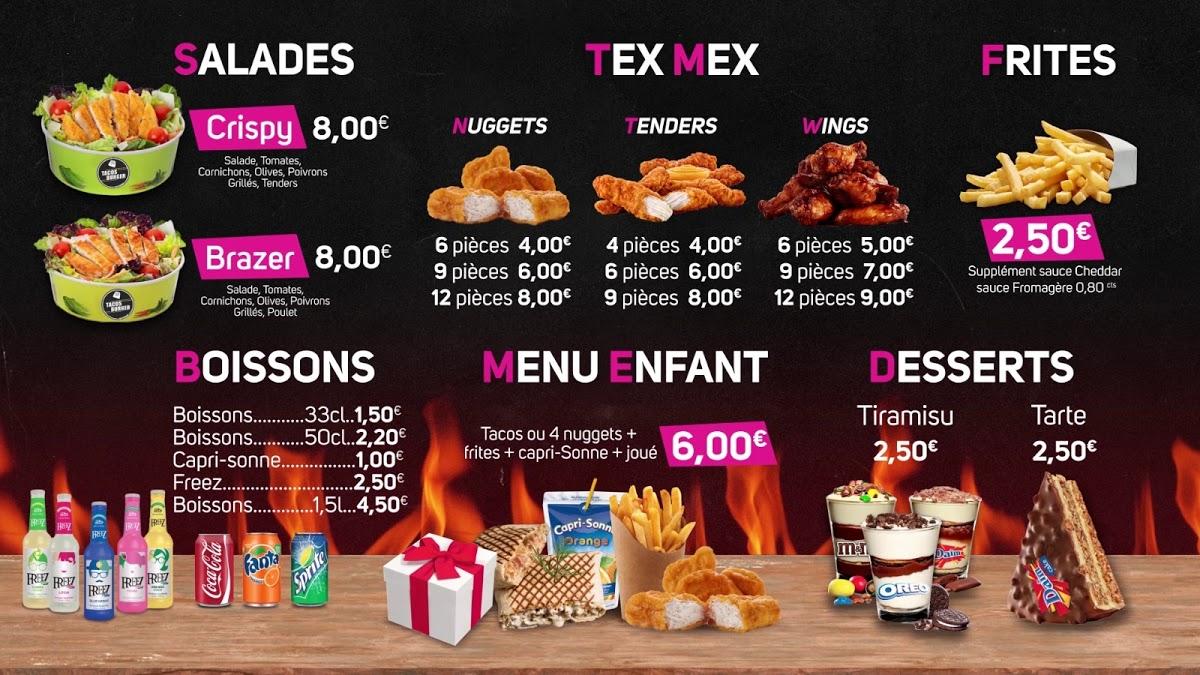 Speisekarte von Tacos Burger Differdange restaurant, Differdingen