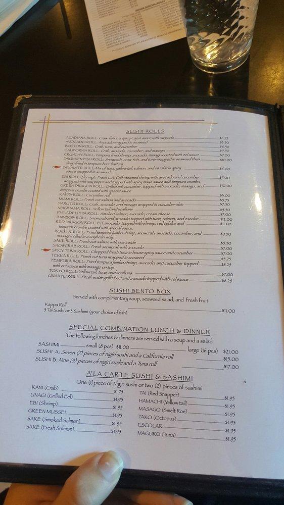 Menu at Drunken Fish - Baton Rouge, LA restaurant, Baton Rouge
