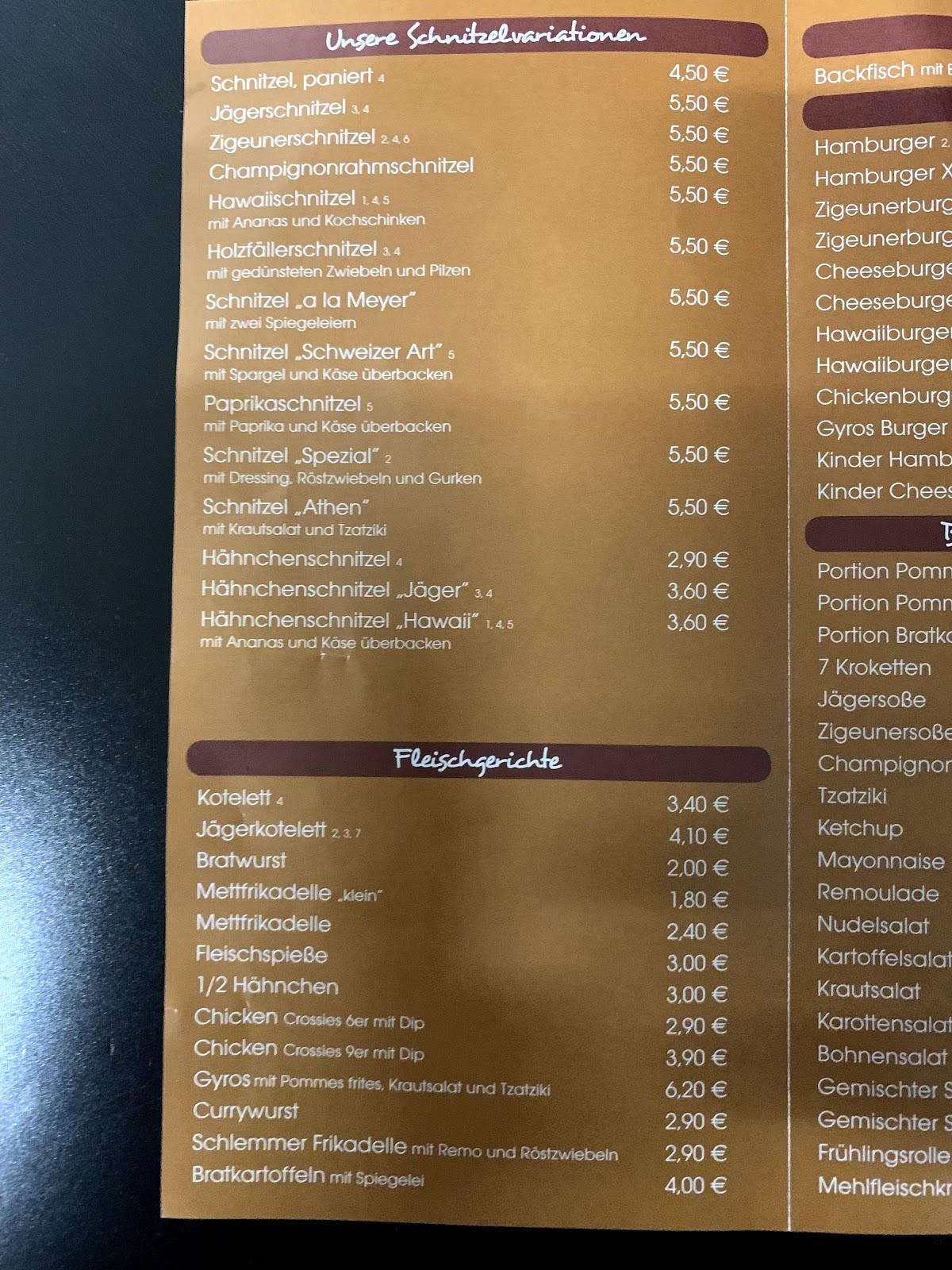 Speisekarte von Schlemmerparadies fast Food, Hesel