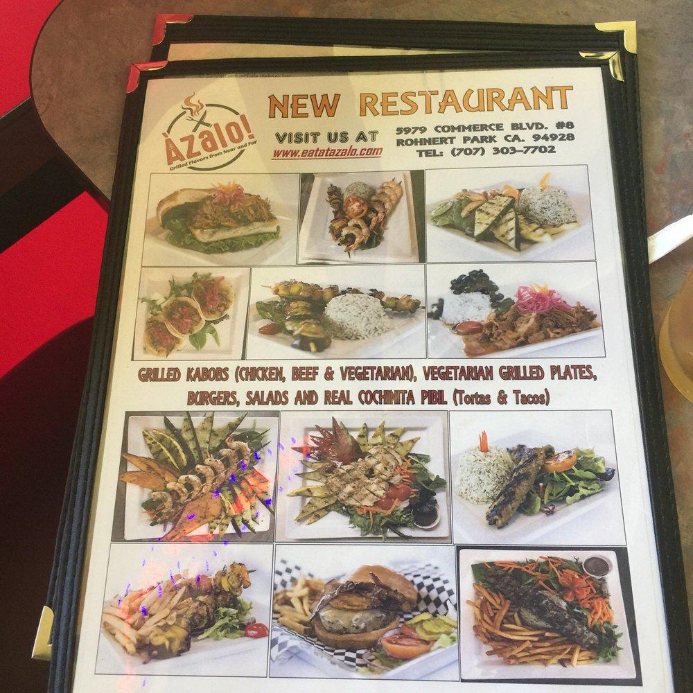 Menu at Azalo! restaurant, Rohnert Park