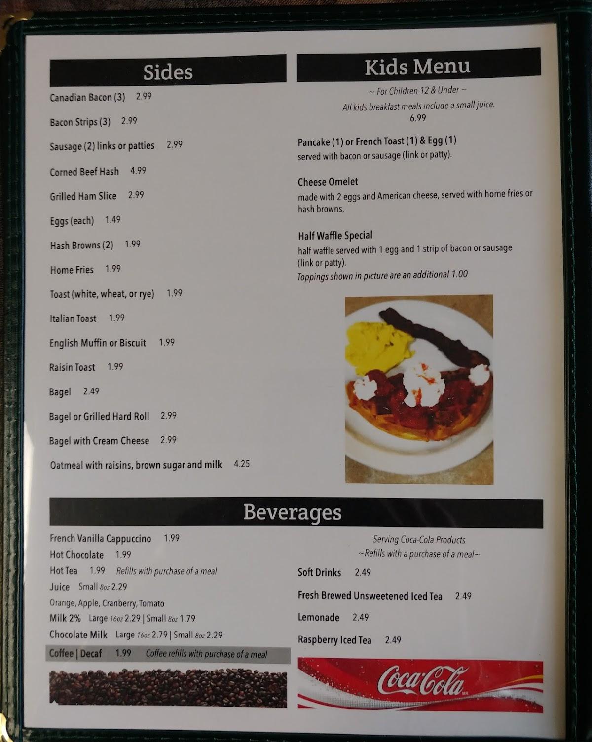 Menu at New Countryside Family Restaurant, Clifton Springs