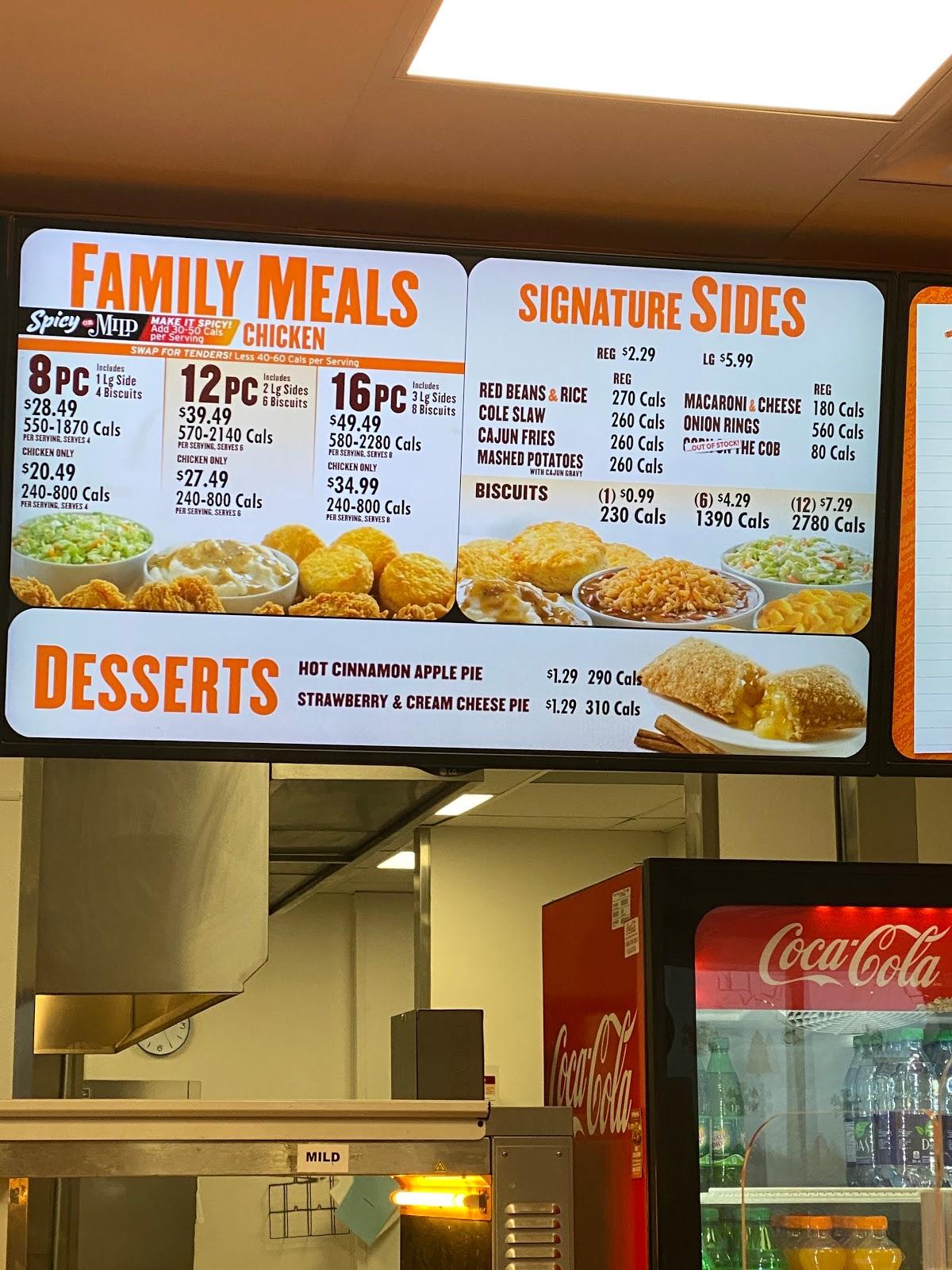 Menu at Popeyes Louisiana Kitchen fast food, Georgina