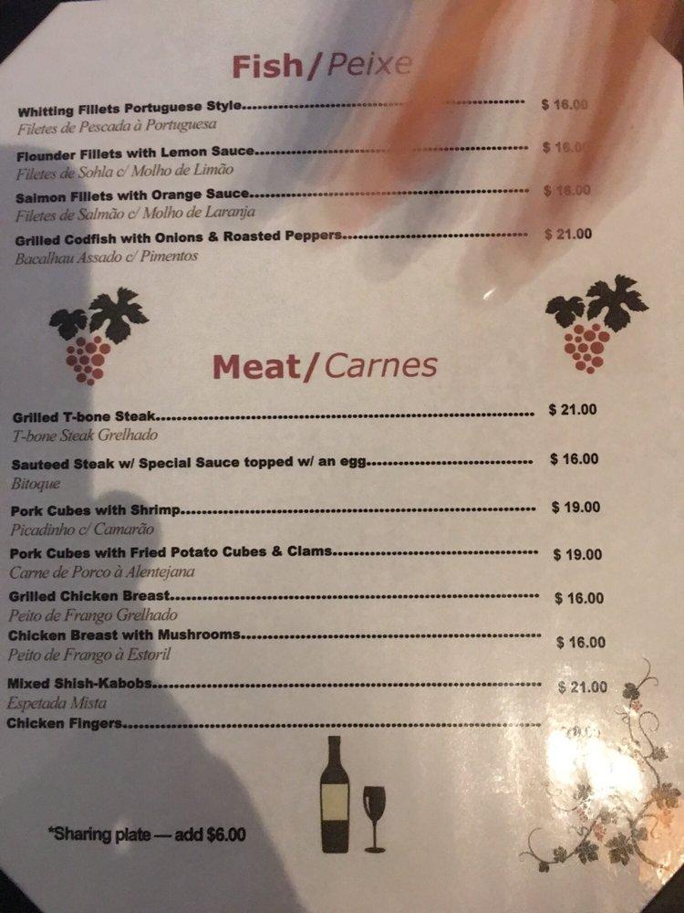 Menu at Portuguese Churrasqueira Restaurant, Spring Valley