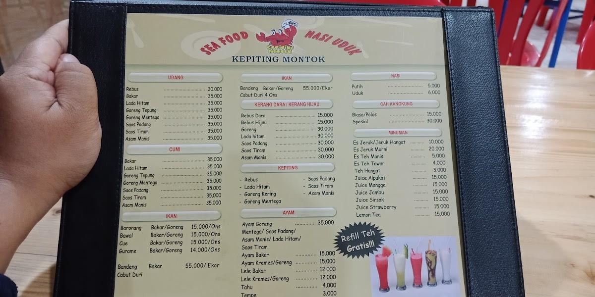 Carta del restaurante Seafood Kepiting Montok New, Tangerang, Jl. Ks ...