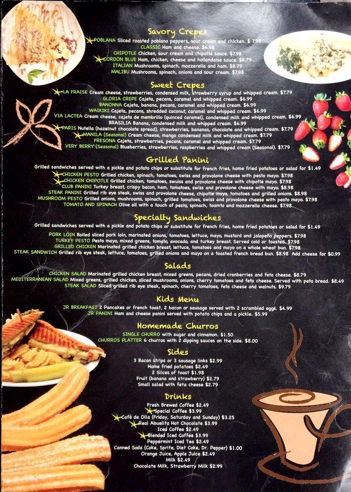 Menu at Caramelo Cafe, La Puente, Amar Rd
