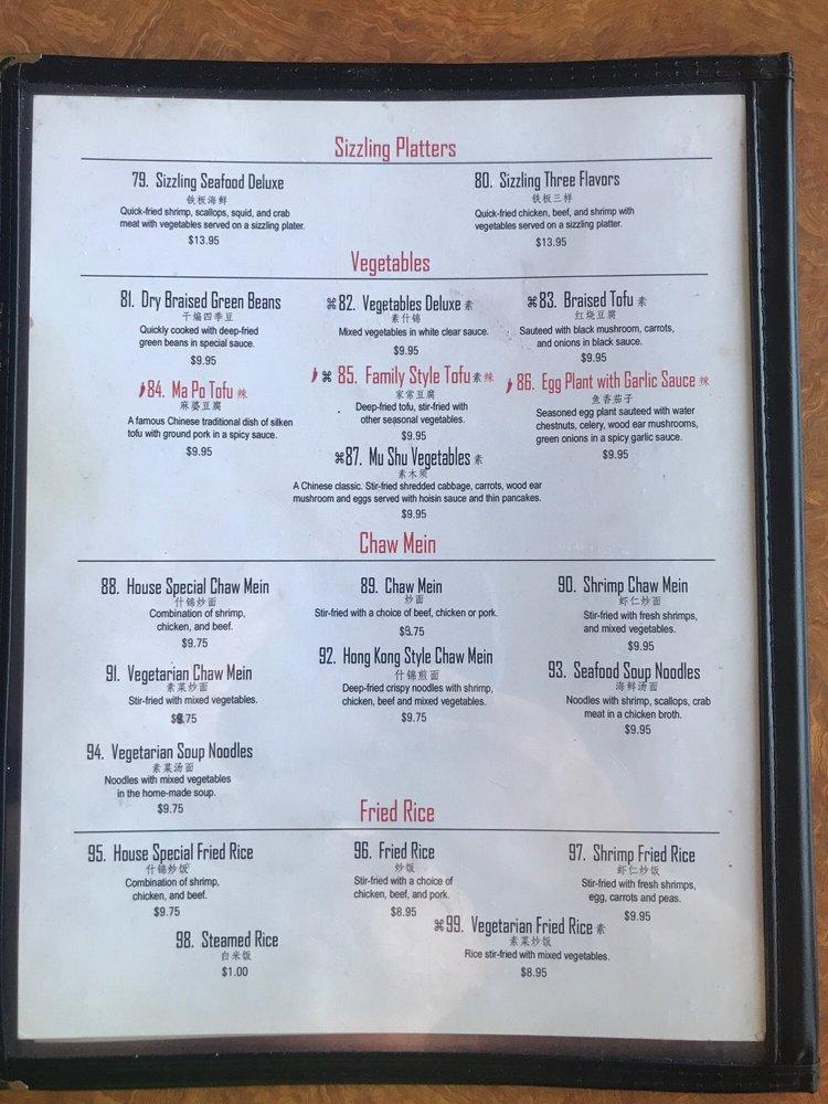 Menu at Chef Cheng's Chinese Restaurant, Elko