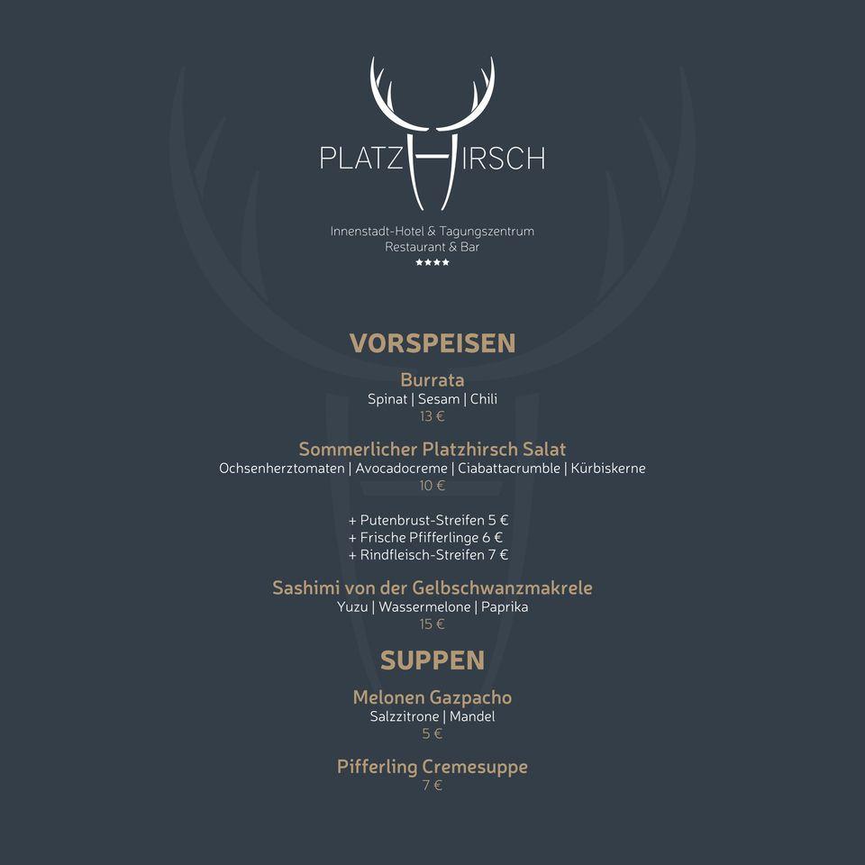 Speisekarte von Hotel Platzhirsch restaurant, Fulda