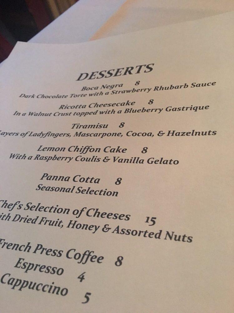 Menu at Muse Restaurant & Wine Bar, Charleston