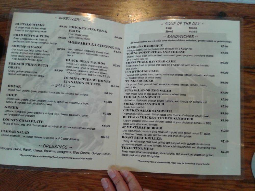 Menu at Princess Anne County Grill restaurant, Virginia Beach, Dam Neck Rd