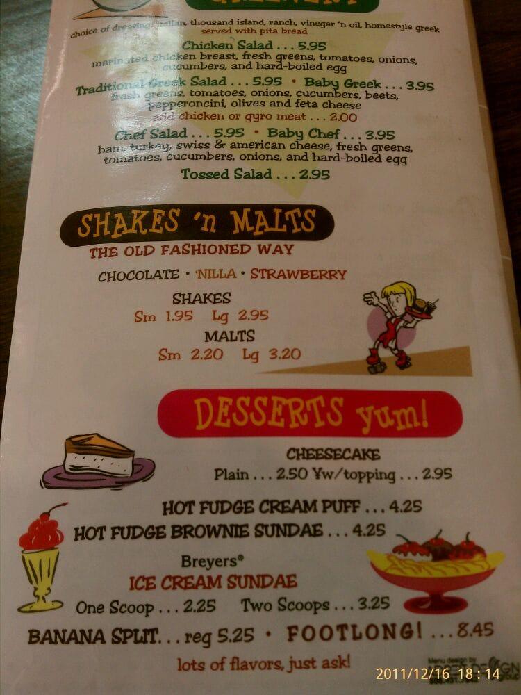 Menu at The Hut Diner restaurant, Redford Charter Township