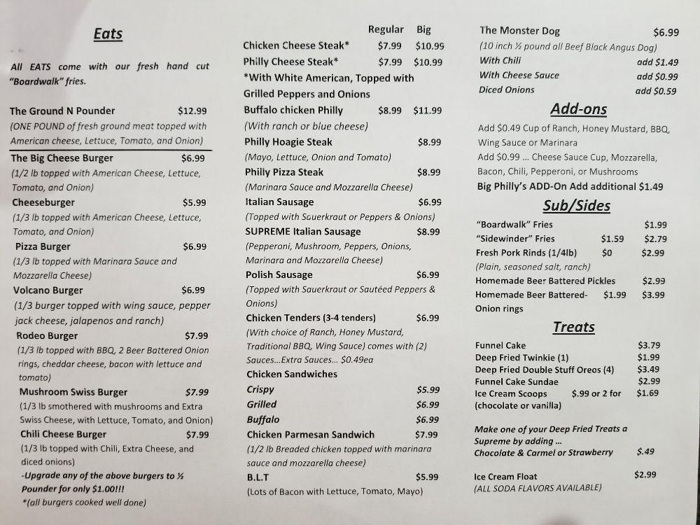 Carta de Carnival Cafe, Rogersville