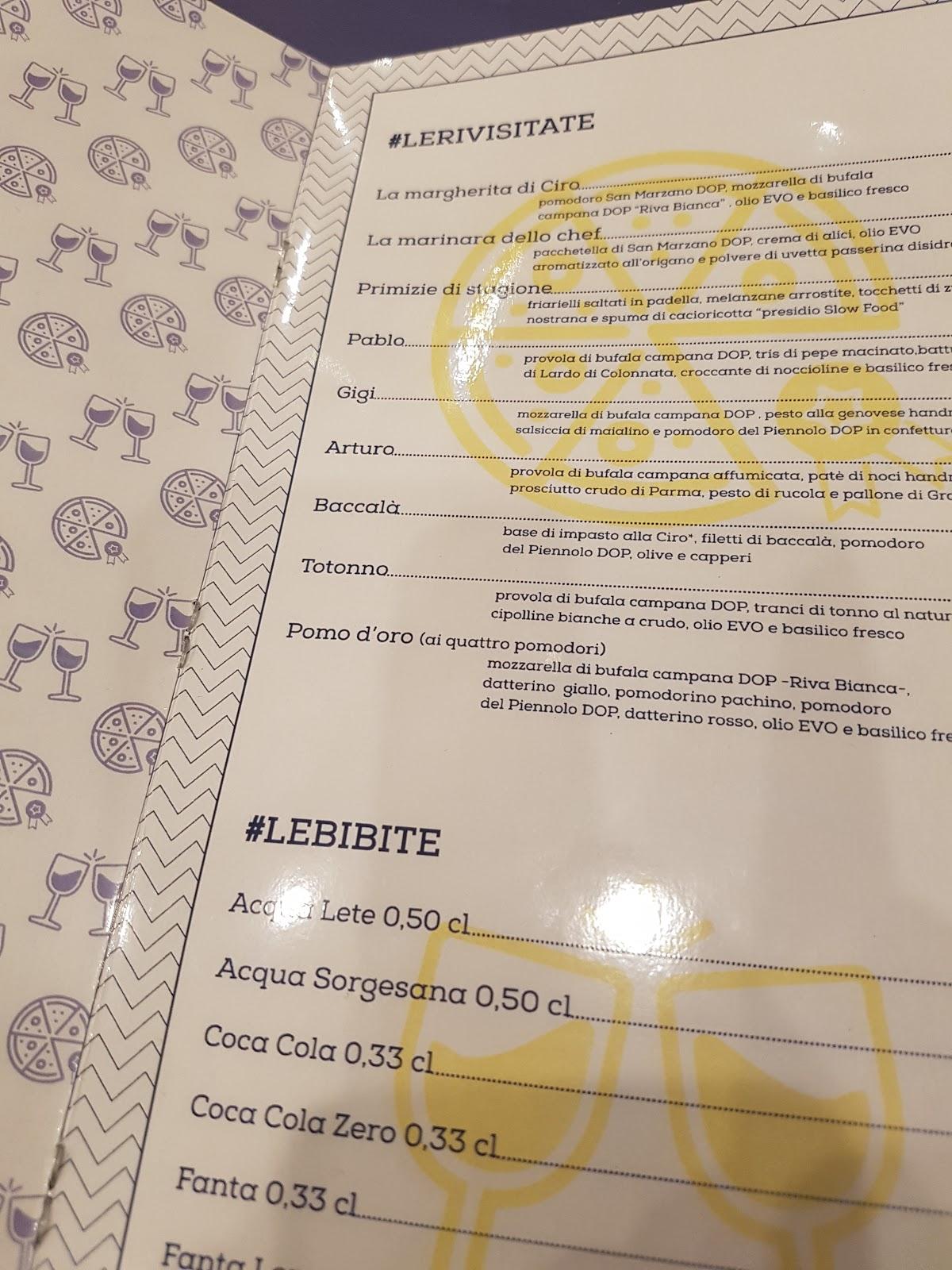 Speisekarte von Pizzeria da Ciro, Scafati