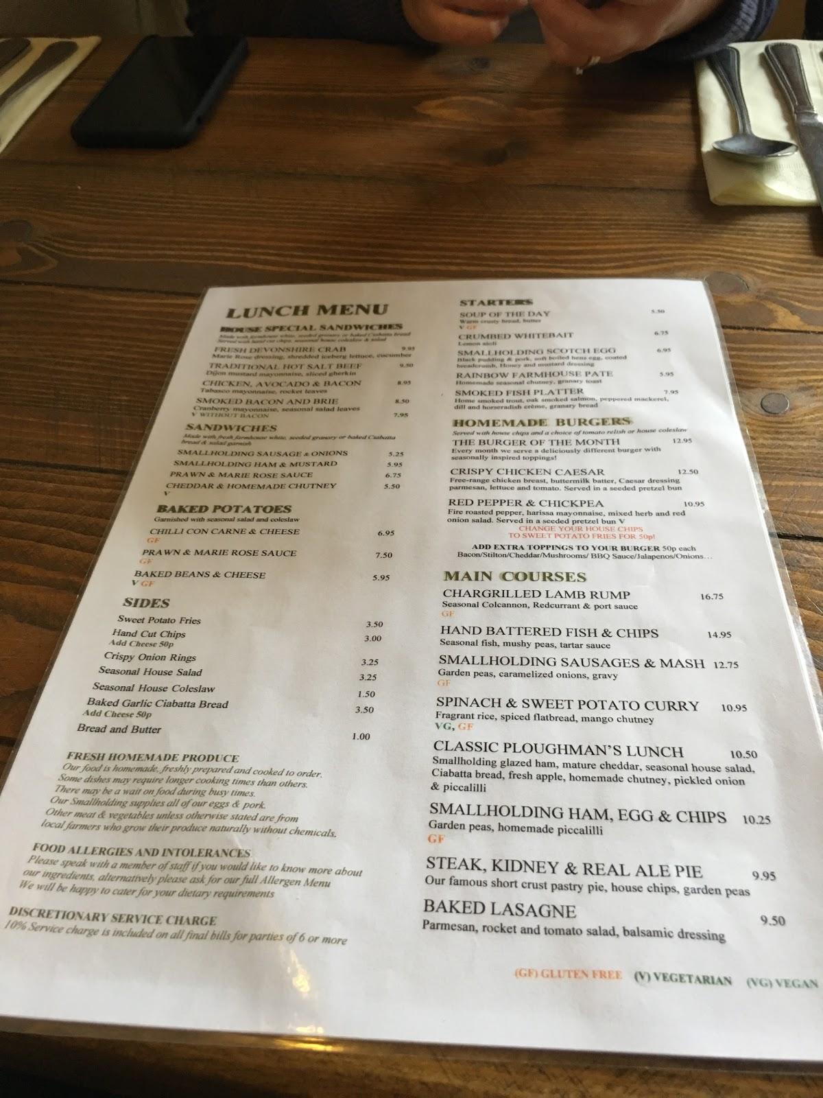 Menu at The Rainbow & Dove pub & bar, Harlow