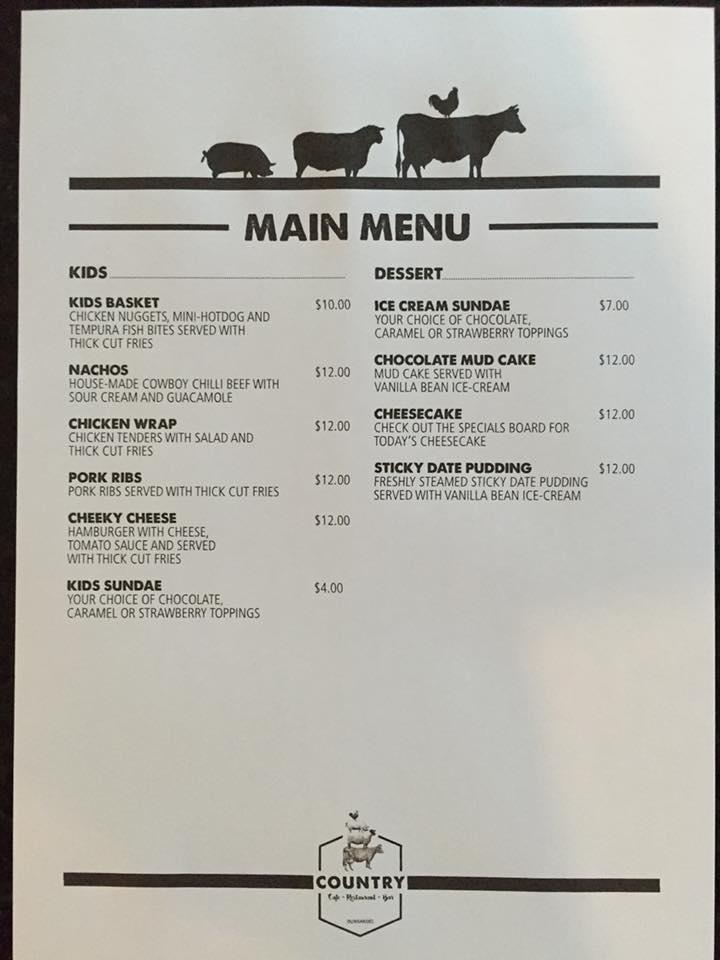 Menu at Dunsandel Tavern pub & bar, Dunsandel, Main S Rd