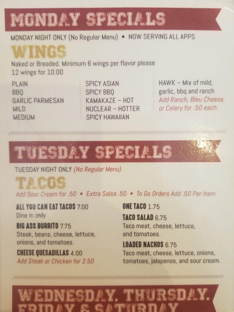 Menu at Jake's Pourhouse pub & bar, LaSalle