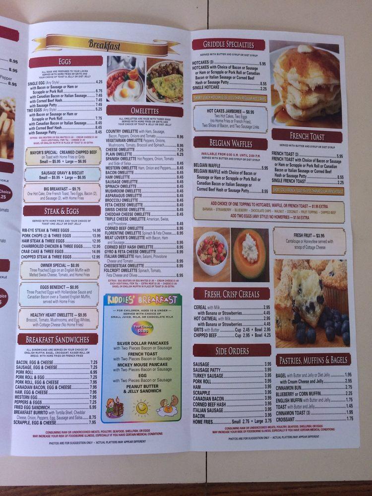 Menu at Folcroft Diner restaurant, Folcroft