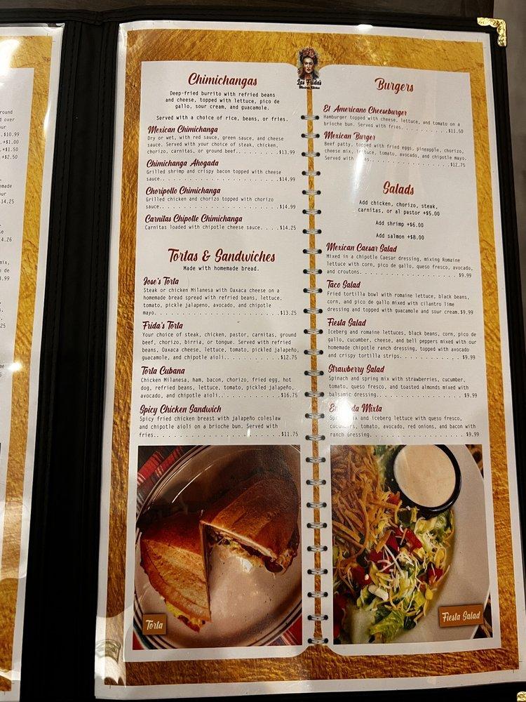 Menu at Las Frida’s Mexican Kitchen East Norriton restaurant, East Norriton