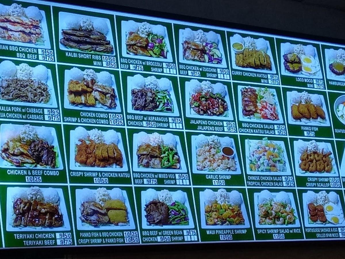 Menu at Wikiwiki Hawaiian BBQ, El Segundo